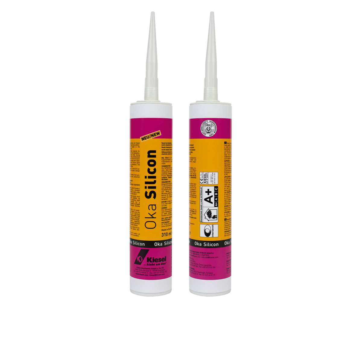 1 Stück Siliconfuge KIESEL Oka Silicon (pergamon), 310 ml, 12,48